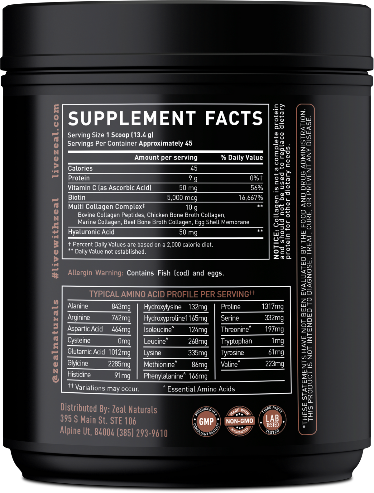 Premium Multi Collagen Peptides Powder – Zeal